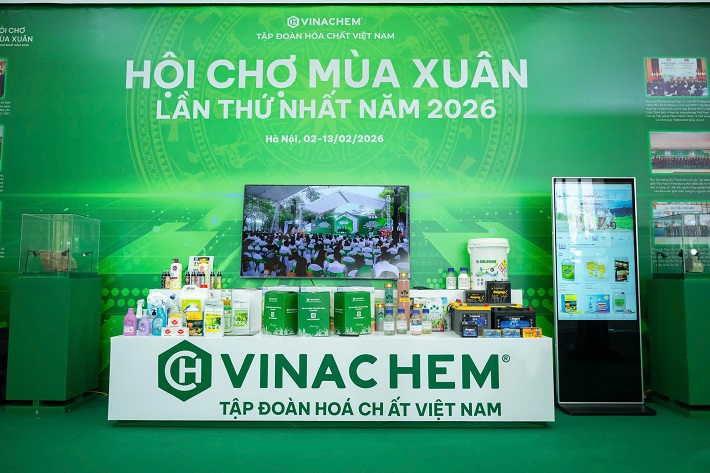 Vinachem lan tỏa giá trị sản phẩm hóa chất Việt tại Hội chợ Mùa Xuân 2026